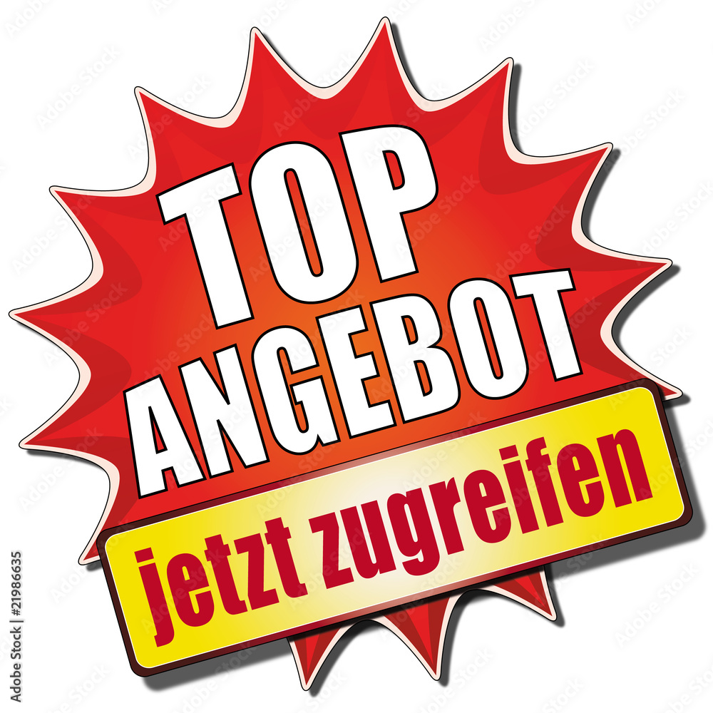 Button - Top Angebot, jetzt zugreifen Stock-Illustration | Adobe Stock