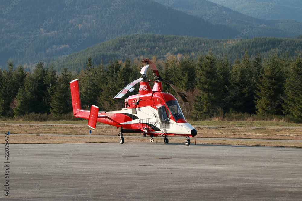 Twin Rotor Logging Helicopter Stock Photo | Adobe Stock