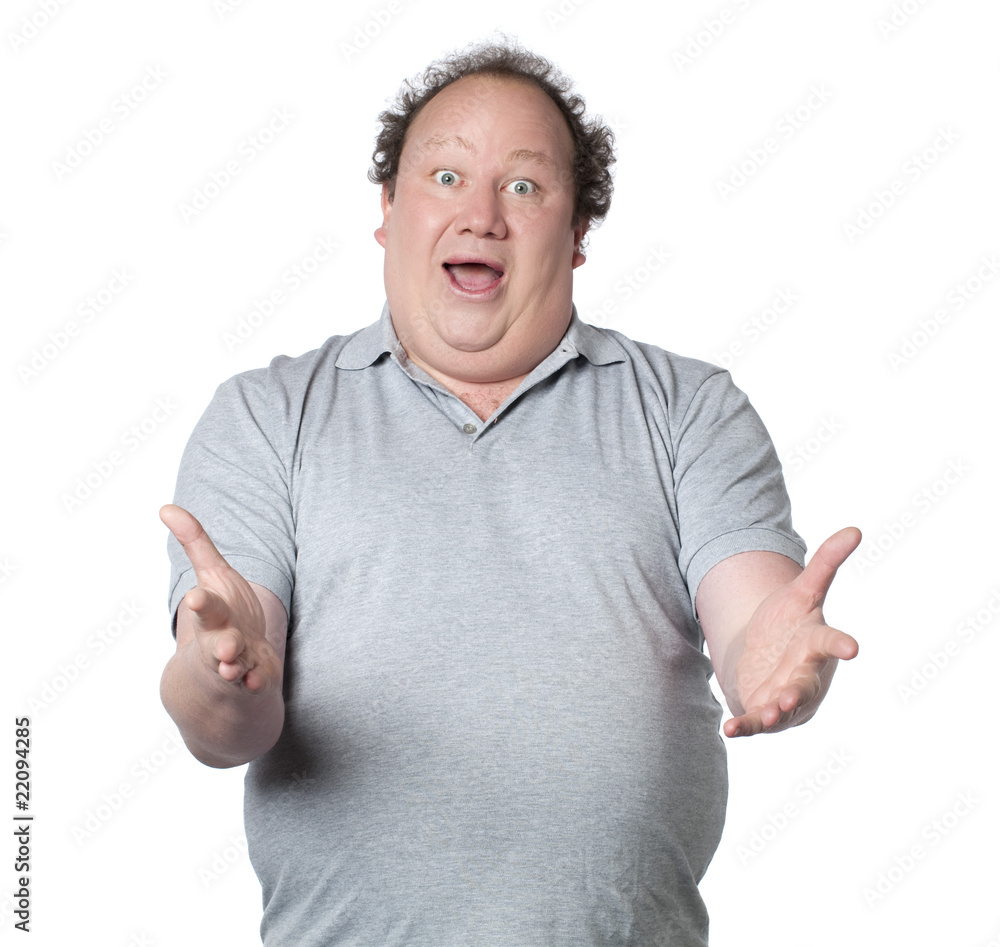 gros homme accueill sourire Photos | Adobe Stock