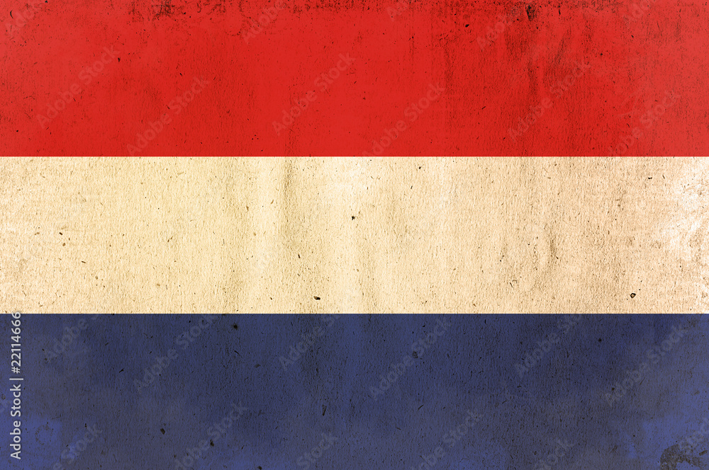 flag of holland - old and worn paper style Stock Illustration | Adobe Stock