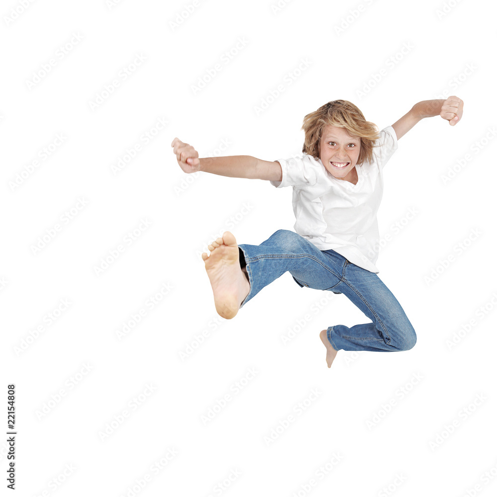 kid jumping Stock Photo | Adobe Stock