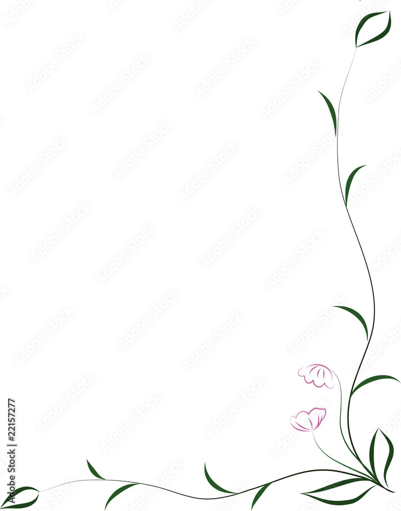 Flower framework Stock Vector | Adobe Stock