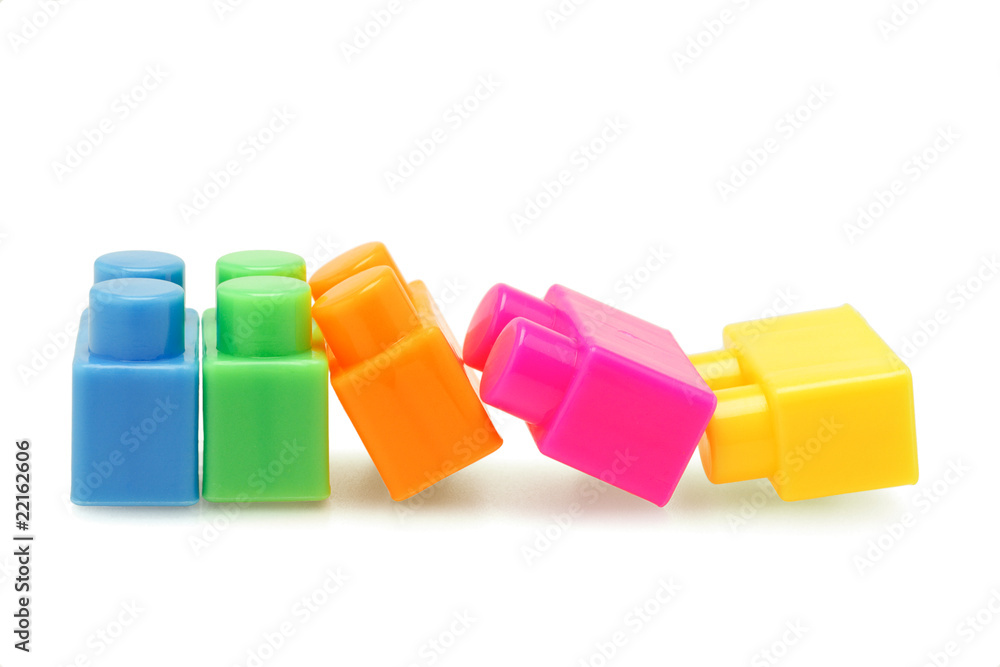 Plastic building blocks Stock Photo | Adobe Stock