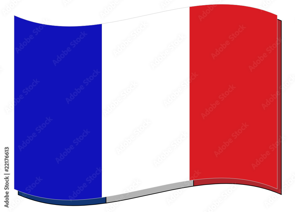 Frankreich Fahne Stock-Vektorgrafik | Adobe Stock