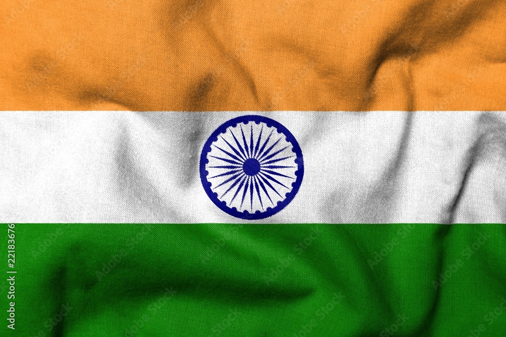 3D Flag of India Stock Photo | Adobe Stock