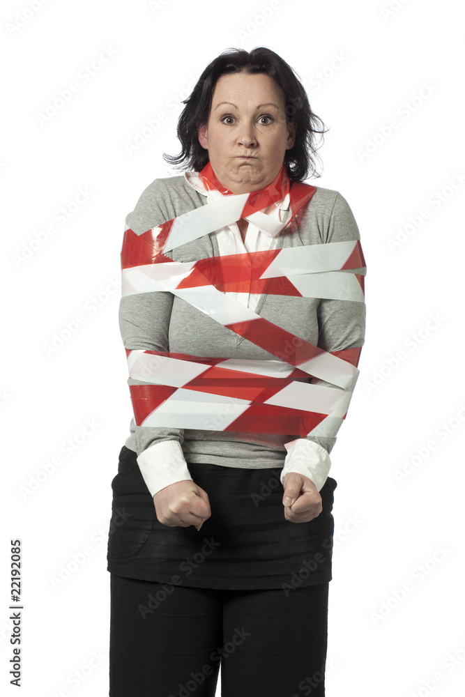 femme ligotée au travail Photos | Adobe Stock