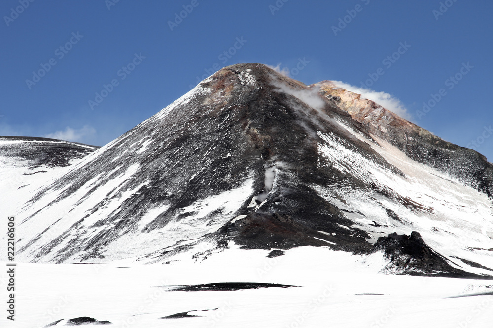 volcano mount Etna crater Stock Photo | Adobe Stock