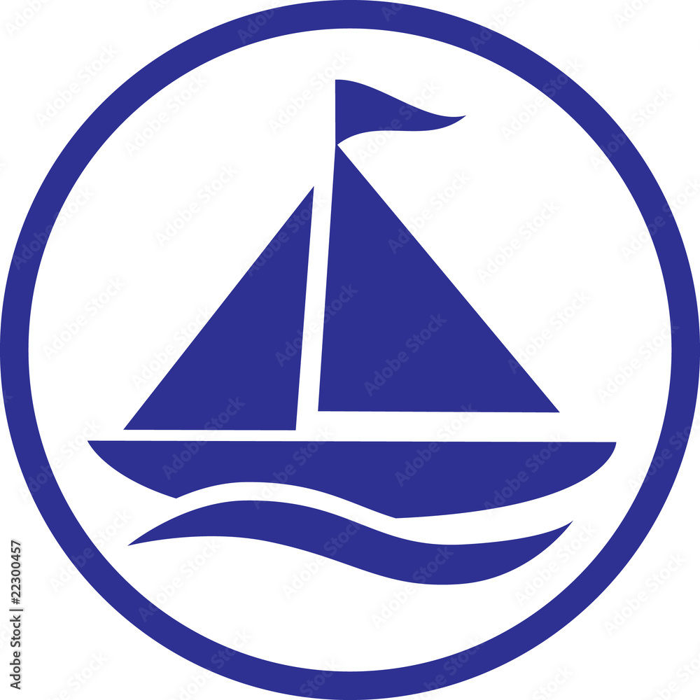 Sailingboat Icon / Segelboot Icon Stock Vector | Adobe Stock
