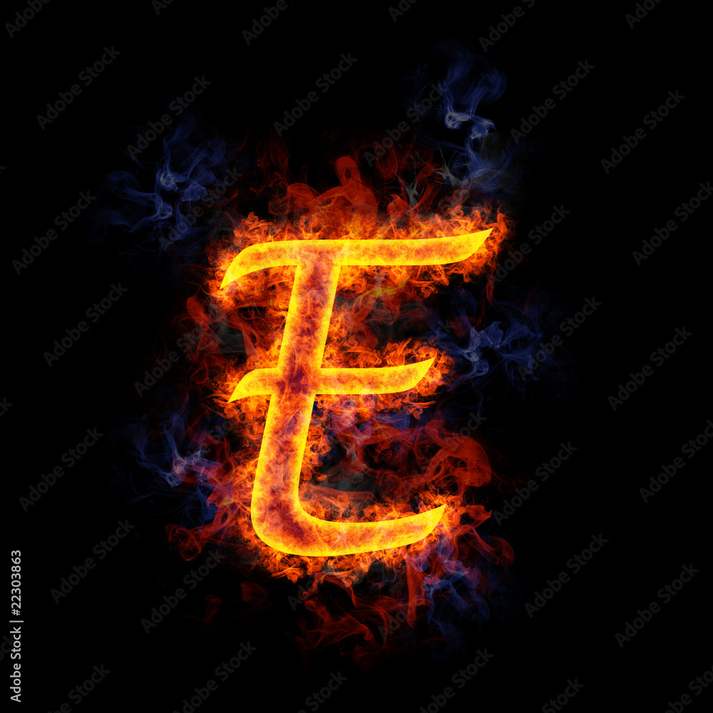 Letter E Fire