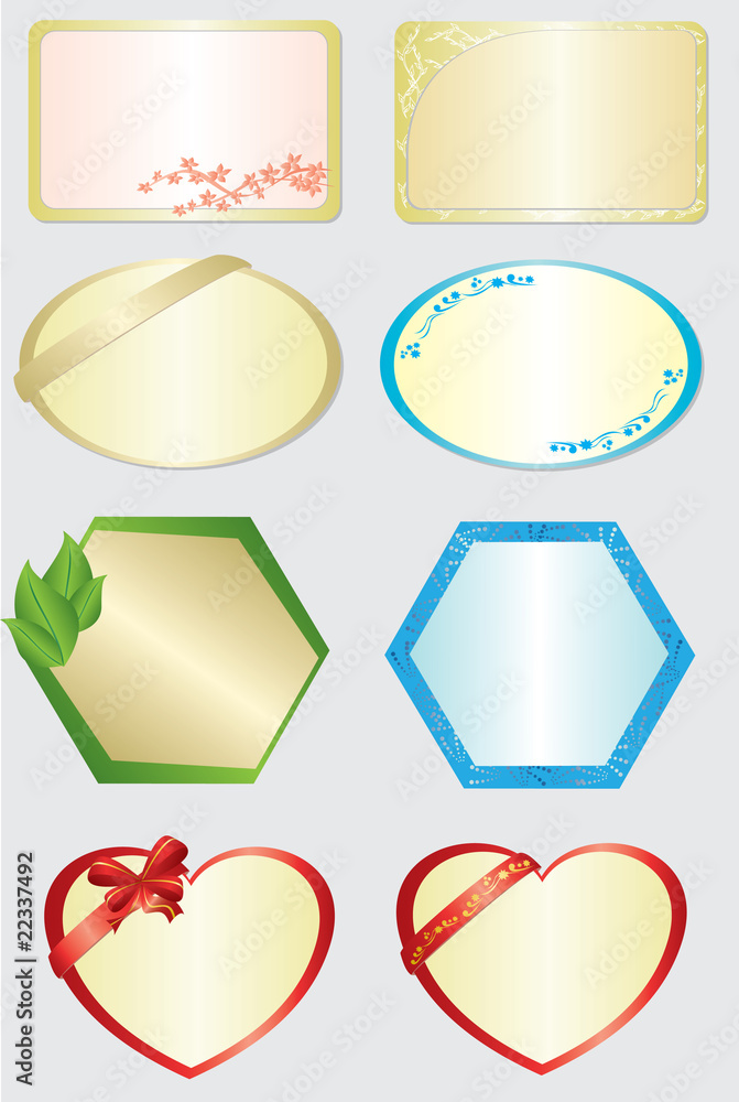 set of 8 vector color cards Stock Vector | Adobe Stock