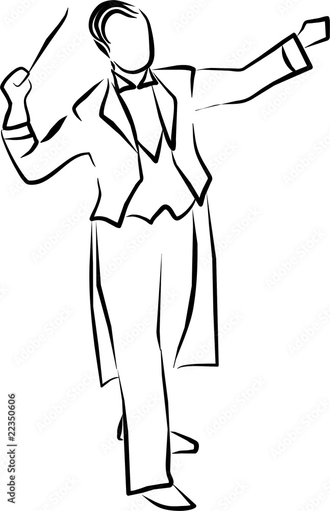 director de orquesta vector de Stock | Adobe Stock