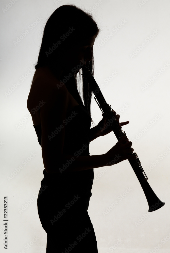 Clarinet Player Silhouette