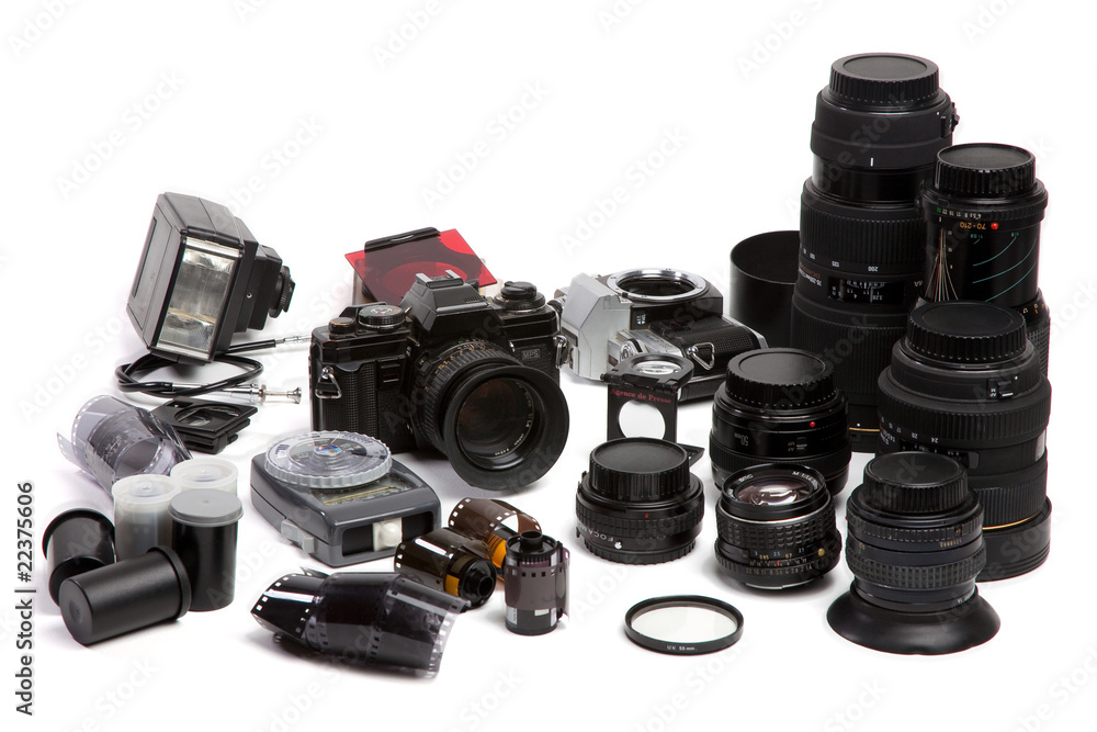 Matériel photo : boitier reflex et objectifs Stock Photo | Adobe Stock