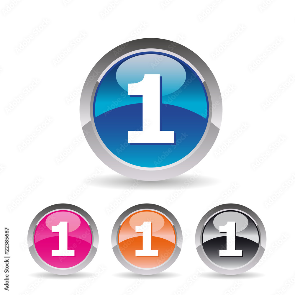 Vecteur Stock Picto chiffre 1 | Adobe Stock