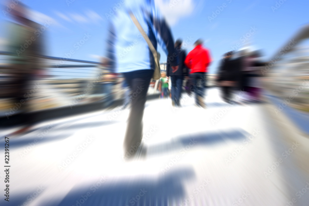 abstract people walking motion blur Stock Photo | Adobe Stock