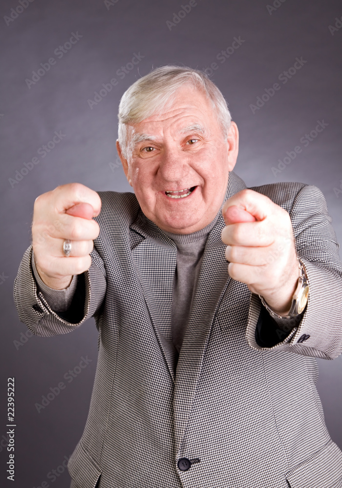 elderly men showing fig ภาพถ่ายสต็อก | Adobe Stock
