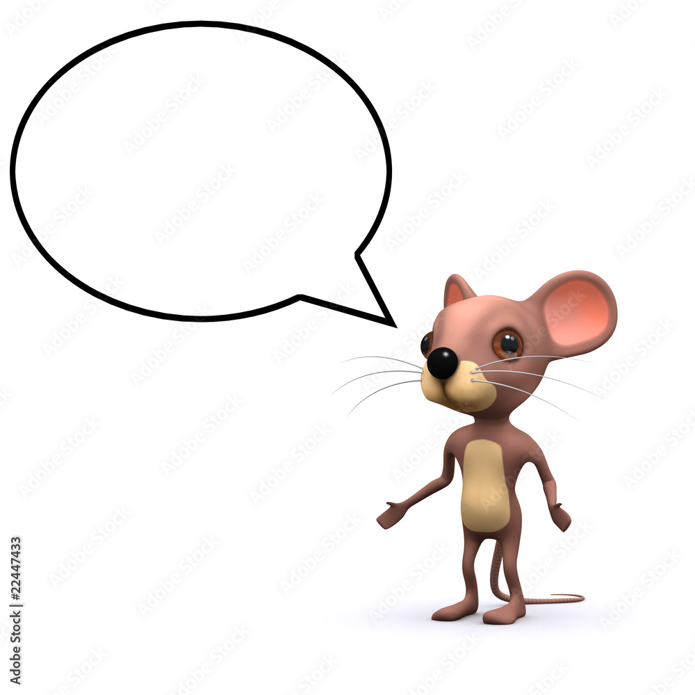 3d Talking mouse Stock Illustration | Adobe Stock