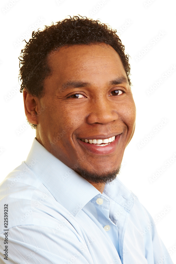 Lachender Afrikaner Stock Photo | Adobe Stock