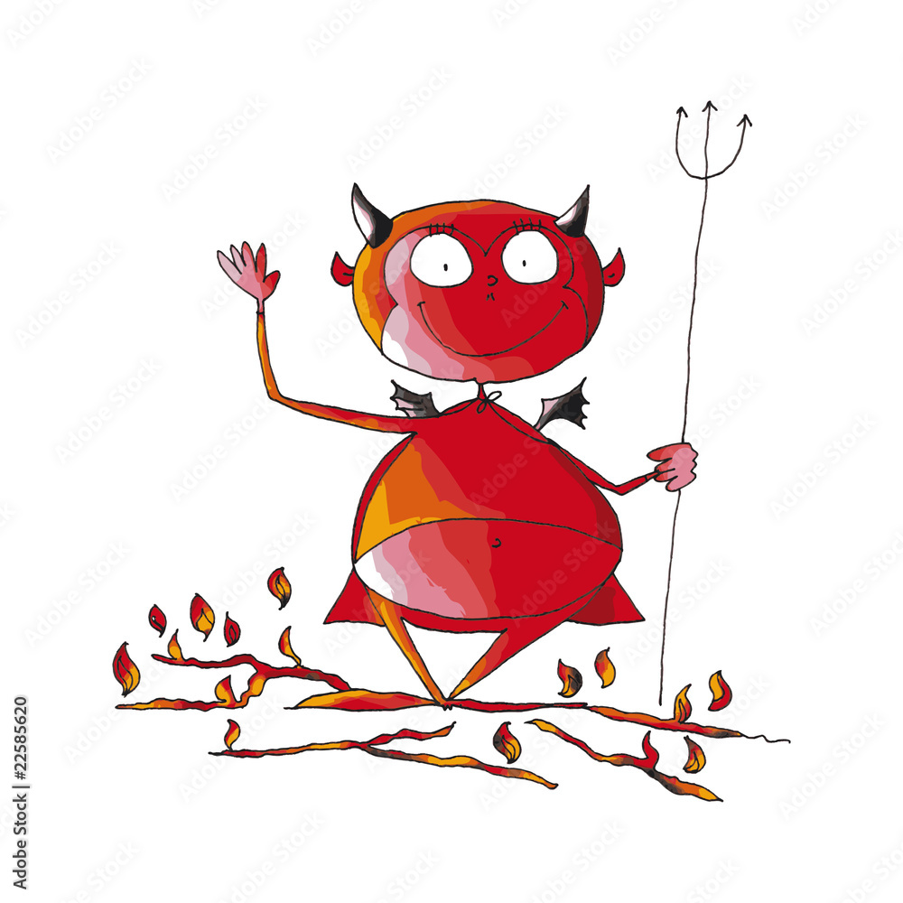Gentil petit diable Stock Vector | Adobe Stock