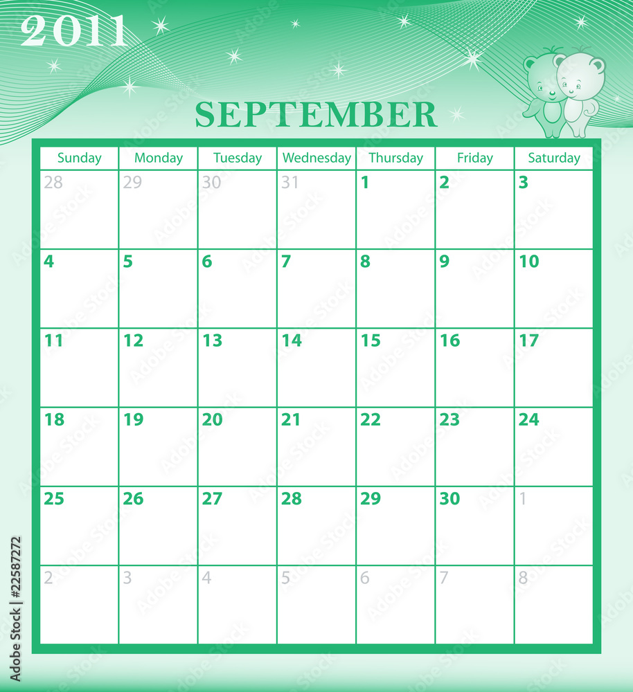 Calendar September 2011