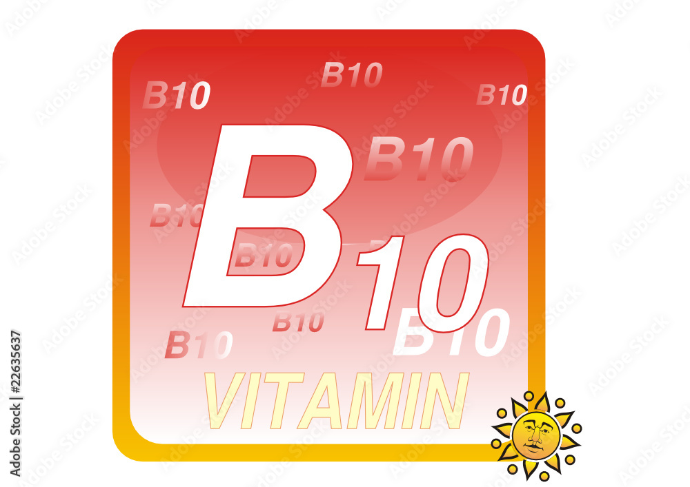 Vitamin B10 - Para-Aminobenzoesäure Stock Vector | Adobe Stock