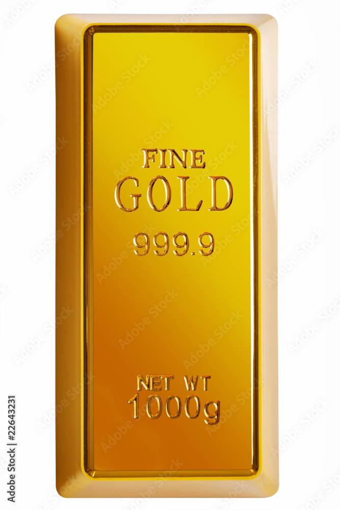 Gold bar isolated with clipping path Stock Photo | Adobe Stock