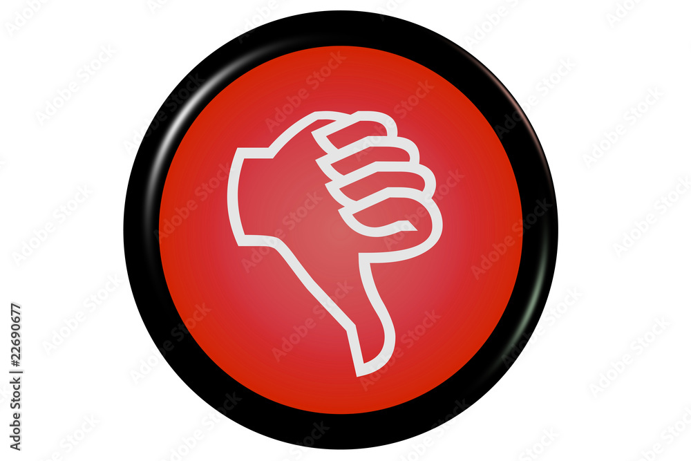 Daumen runter Stock Illustration | Adobe Stock