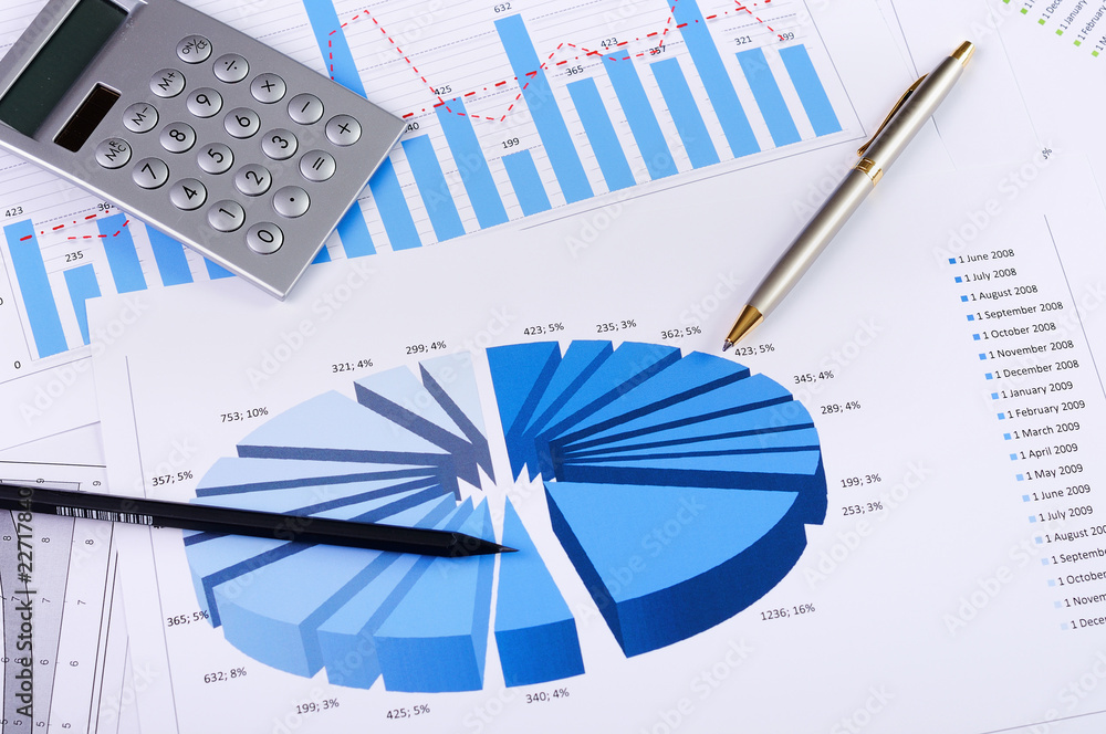 Charts and graphs of sales Stock Photo | Adobe Stock