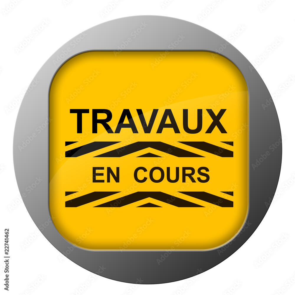 Icône - Travaux en cours Illustration Stock | Adobe Stock