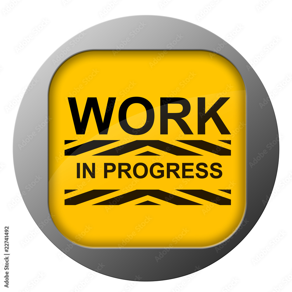 Icône - Work in progress Illustration Stock | Adobe Stock