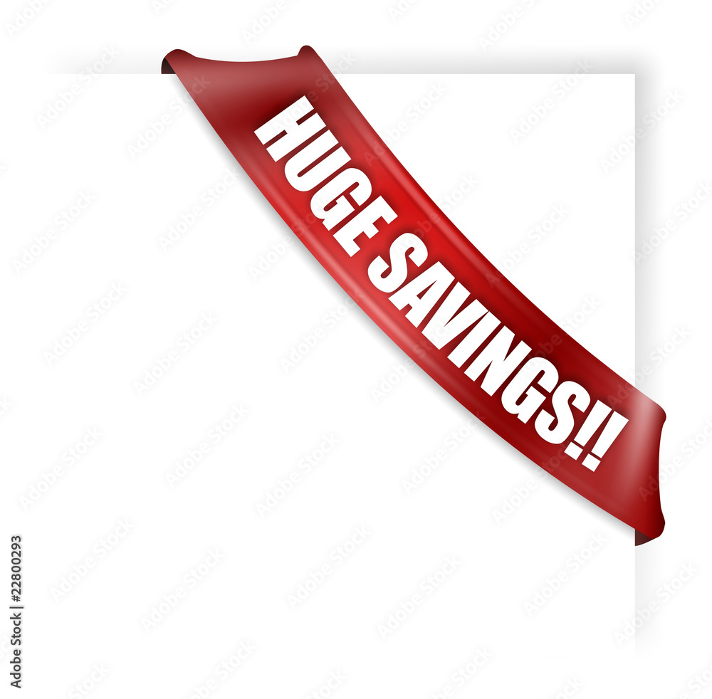 Huge savings banner Stock Illustration | Adobe Stock