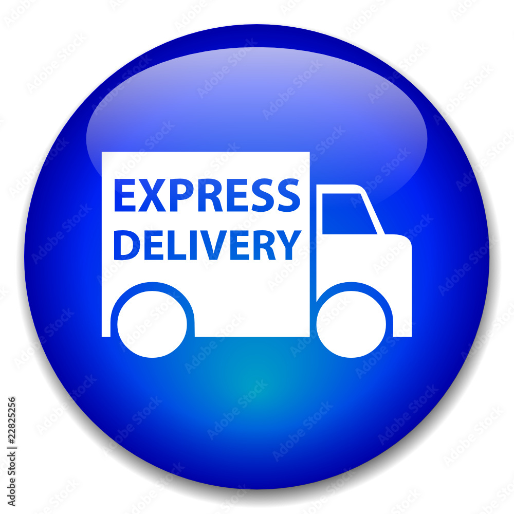 EXPRESS DELIVERY web button (free home online shopping) Stock Vector ...