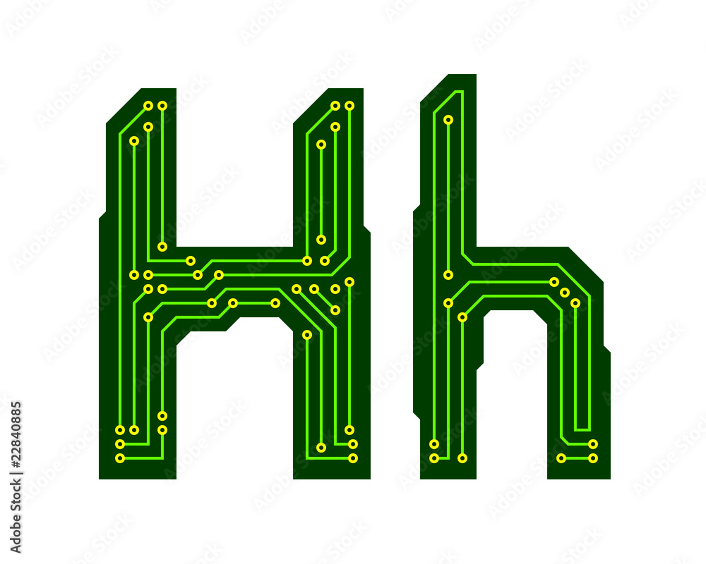 Circuit Board Alphabet
