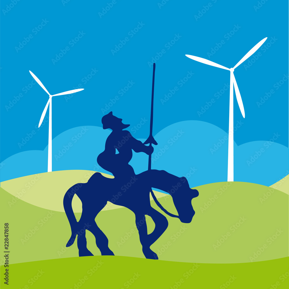 Don Quijote vector illustration cartoon silhouette Stock Vector | Adobe ...