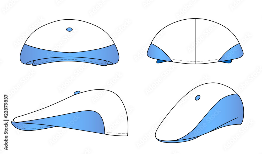 Outline kepi, cap vector illustration isolated on white vector de Stock ...