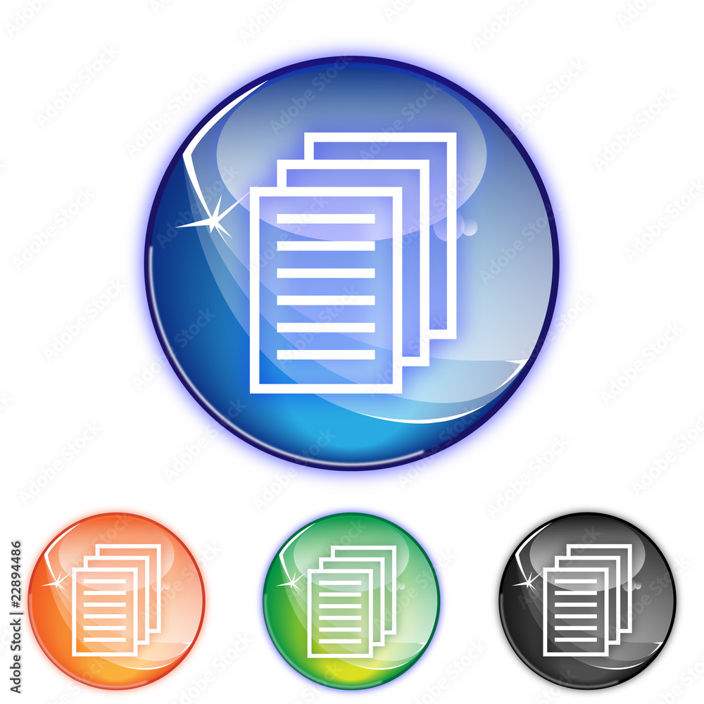 Picto documents - Icon files - collection color Stock Vector | Adobe Stock