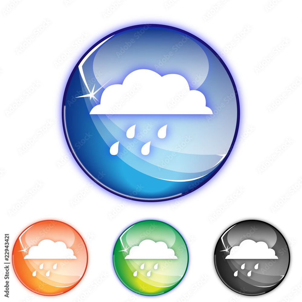 Picto meteo nuage - Icon weather cloud - collection color Stock Vector ...