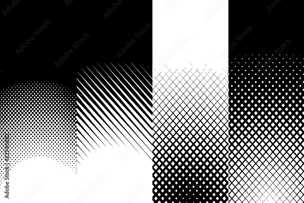 Abstract Halftone Patterns Stock Illustration | Adobe Stock