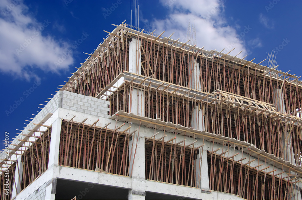 Slab and beam casting in construction of new building Stock Photo ...