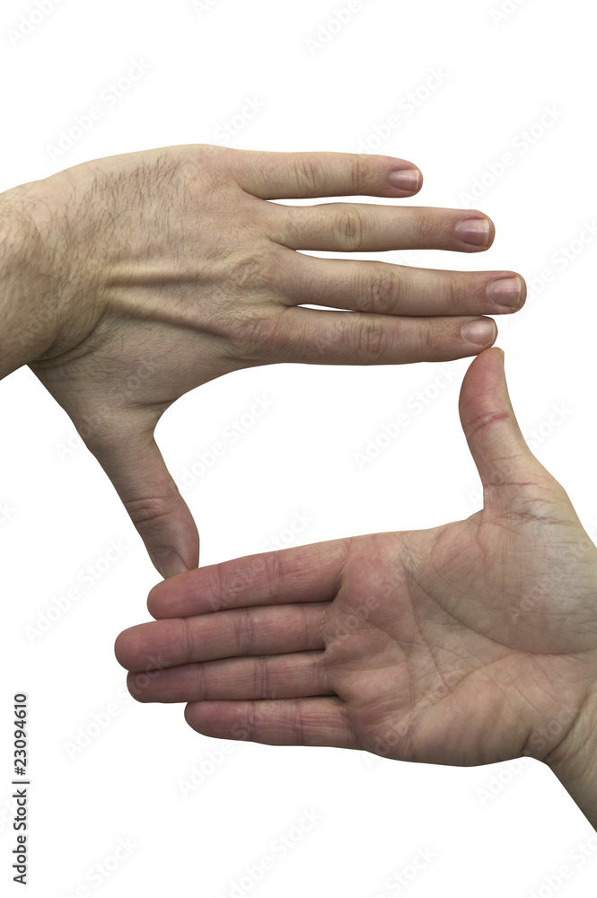 Using hands to frame (cutout) Stock Photo | Adobe Stock