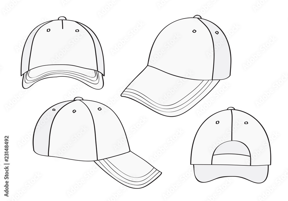 Blank Cap (different points of view) With Space For Your Design Stock ...