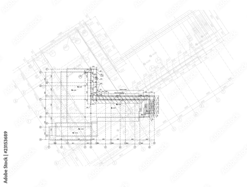 Vector elements for your design. The engineering plan of the hou Stock ...