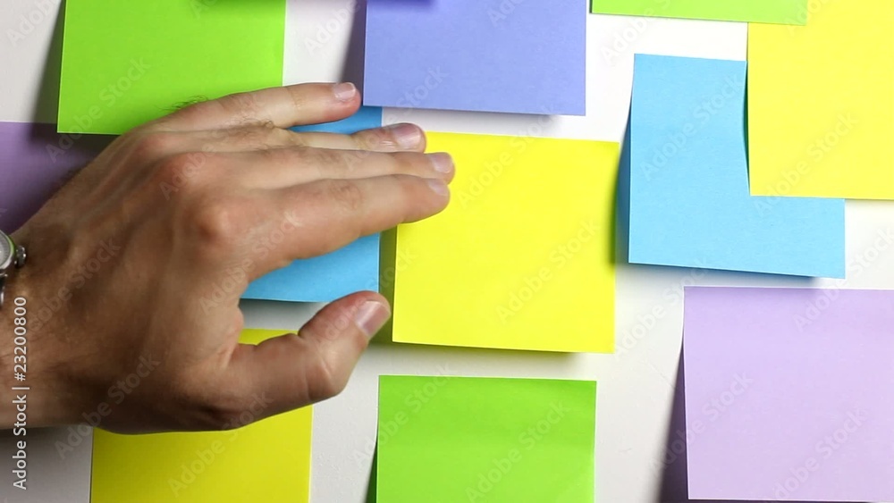 Flying sticky note Stock Video | Adobe Stock