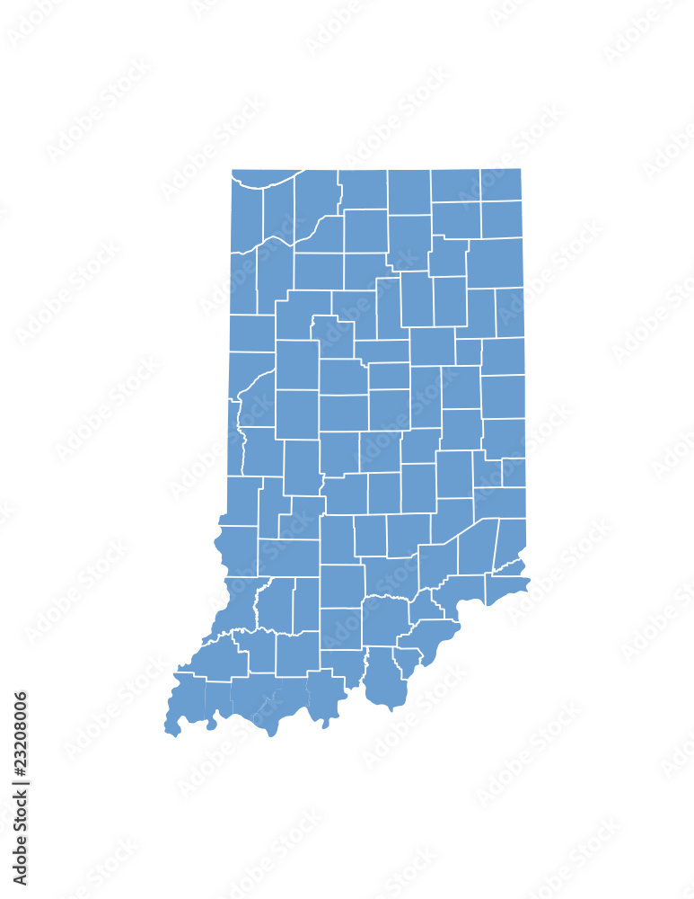 Indiana state map in vector Stock Vector | Adobe Stock