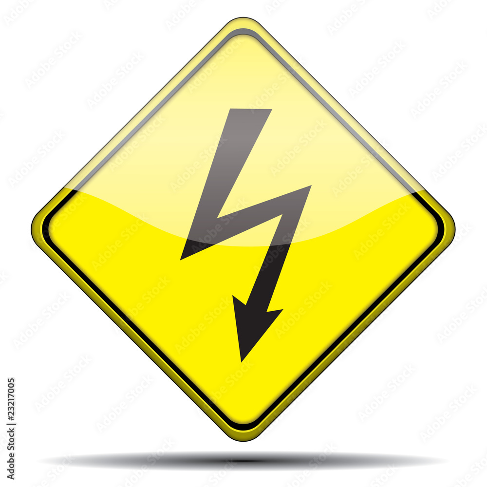 Señal corriente electrica Stock Vector | Adobe Stock