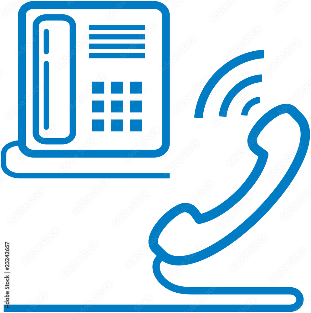 Vector telephone and phone receiver illustration Stock Vector | Adobe Stock