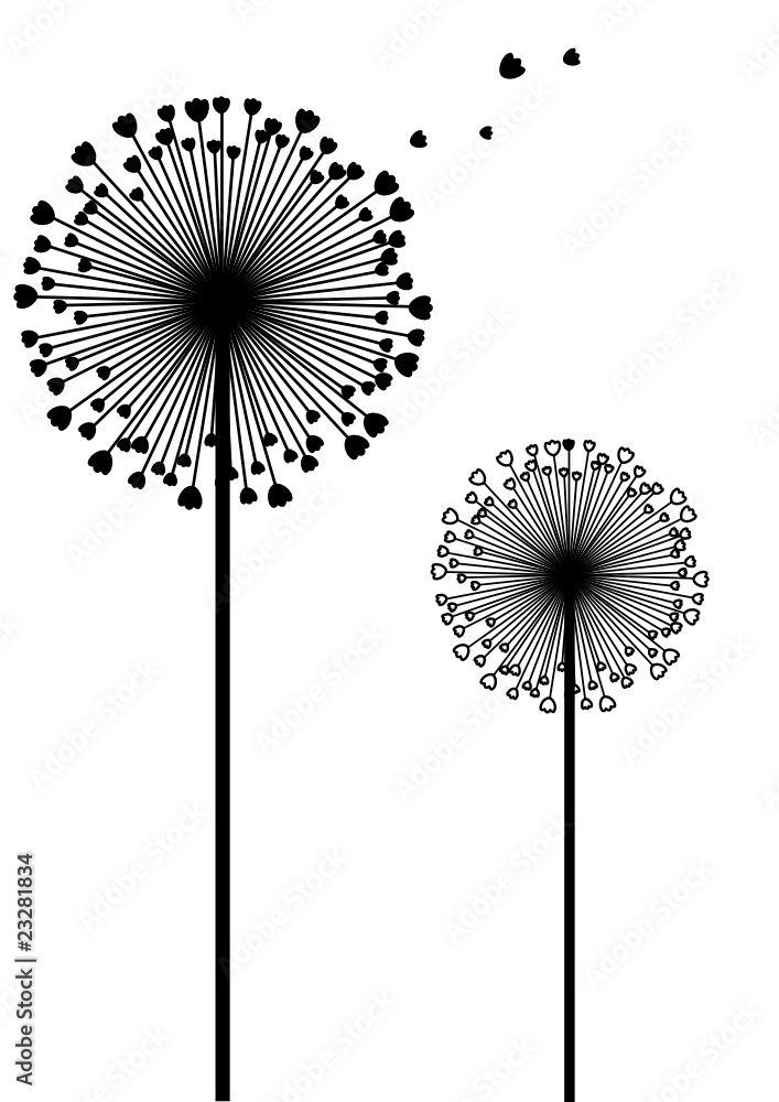 Pusteblume Stock-Vektorgrafik | Adobe Stock