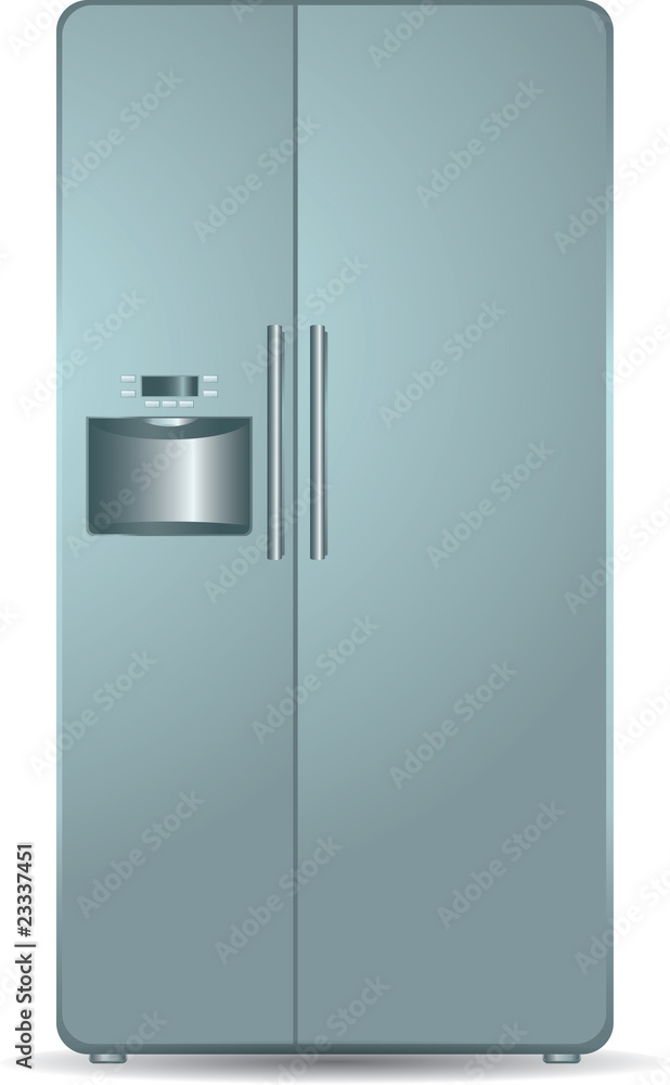 Refrigerator side-by-side Stock Vector | Adobe Stock