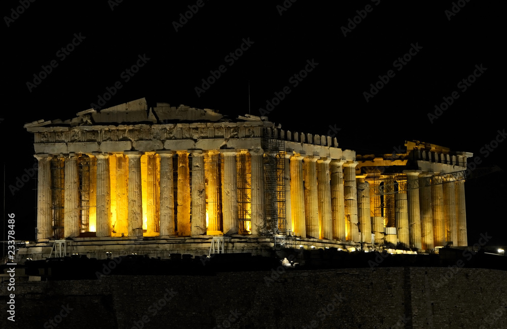Parthenon At Night