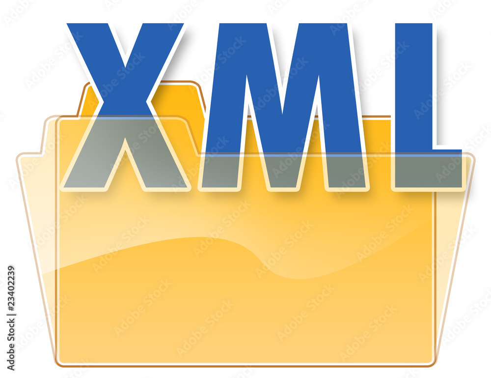 Folder Icon "XML" Stock Illustration | Adobe Stock